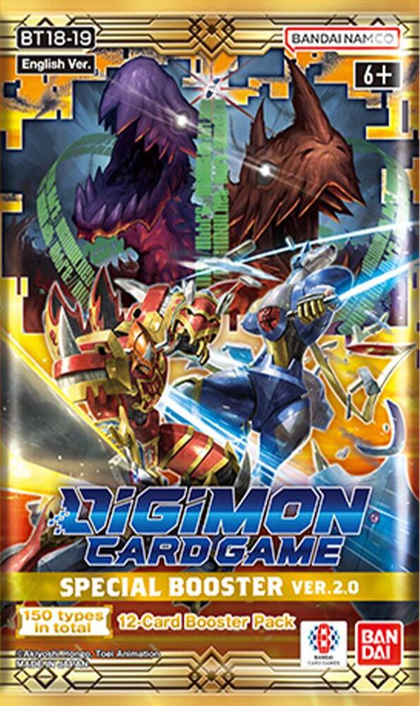 DIGIMON CARD GAME: SPECIAL BOOSTER VERSION 2 (BT18-19) BOOSTER PACK – For Honor And Glory